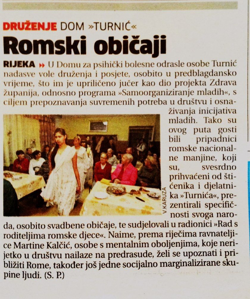 Romski običaji – Dom Turnić